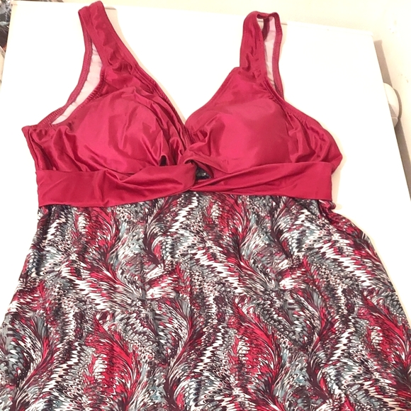 Swim | 2 Piece Bathing Suit Burgundy And Gray | Poshmark